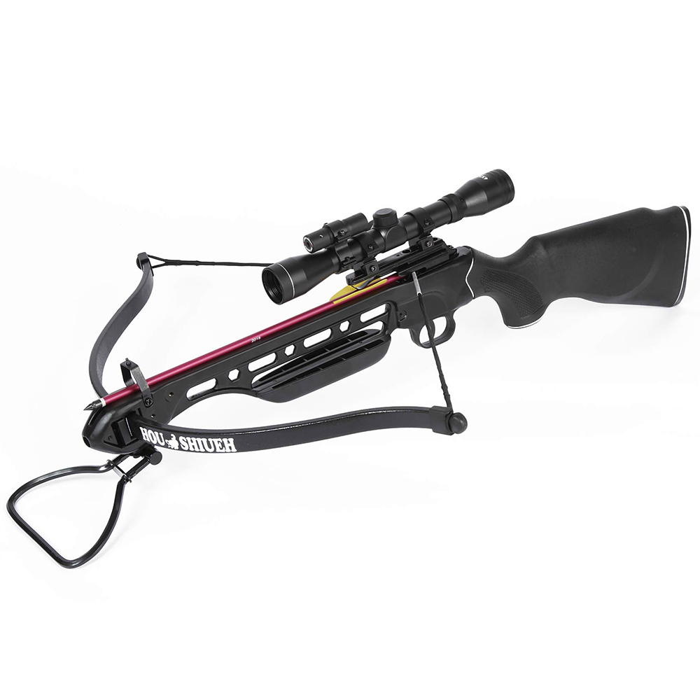 150 Lb Black Hunting Crossbow Bow 4x20 Scope 7 Arrows Bolts 180